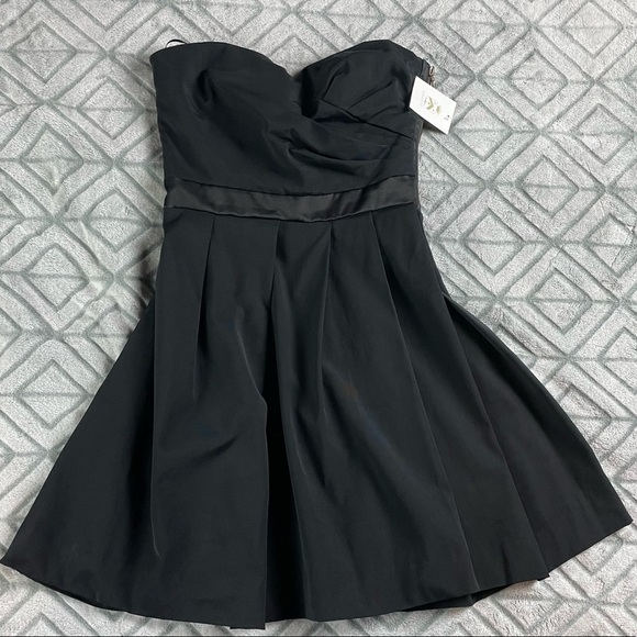 Abaete | Dresses | Nwt Abaet Strapless Mini Black Dress With Exposed ...
